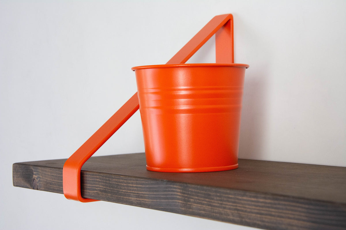Floating Shelf Bracket - Orange Matte Color – Colorful Home Decor