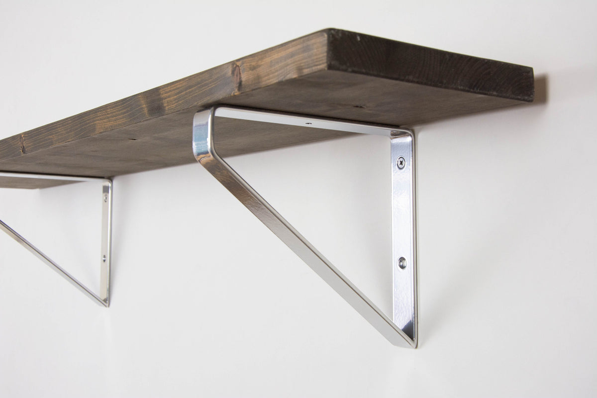 Modern Shelf Bracket - Chrome Color – Colorful Home Decor